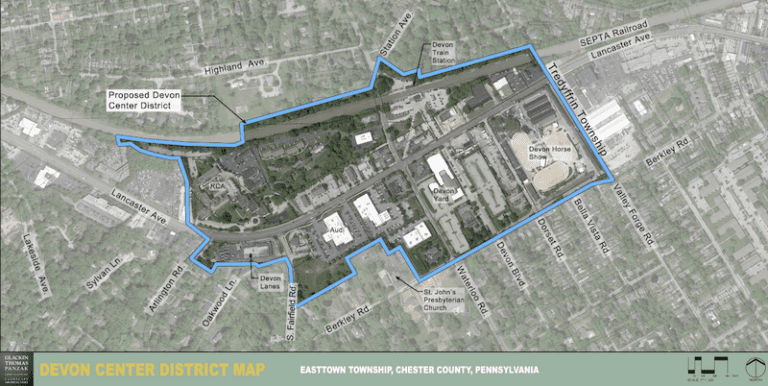 Devon Center District Map - SAVVY MAINLINE